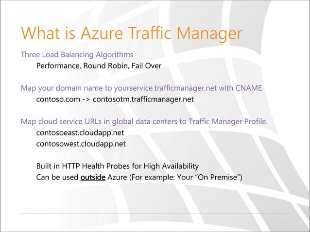 Microsoft Azure Traffic Manager | PPTX