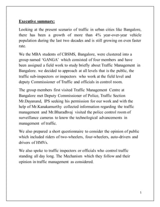 traffic management report | DOCX