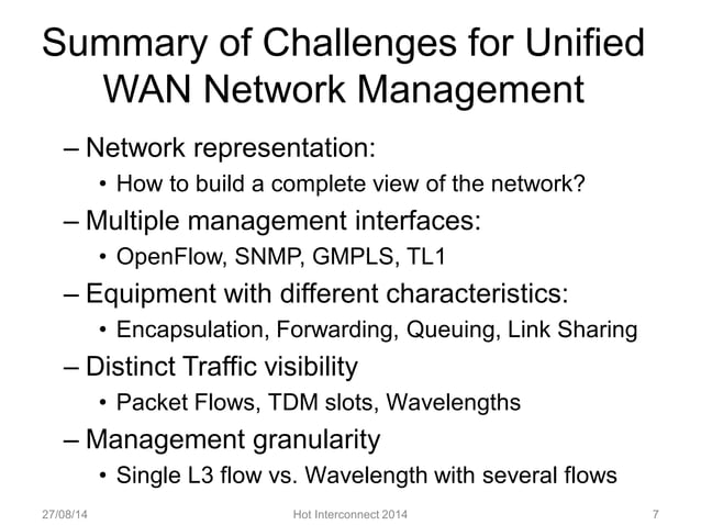 Traffic Optimization in Multi-Layered WANs using SDN | PPT