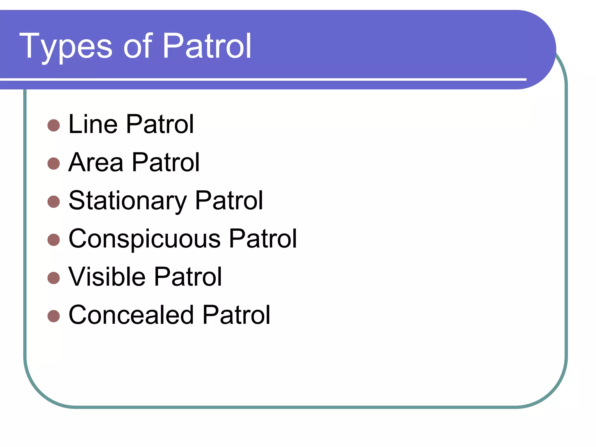 Traffic patrol operation | PPTX