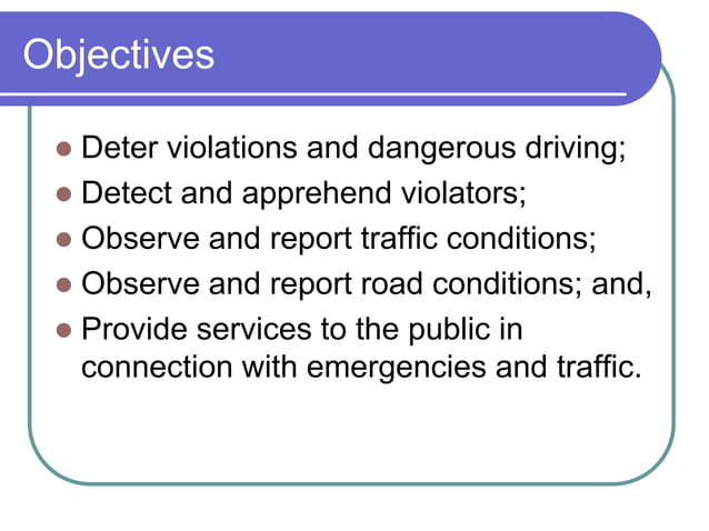 Traffic patrol operation | PPTX