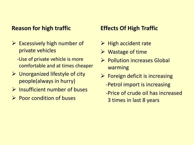 Traffic problem project | PPTX
