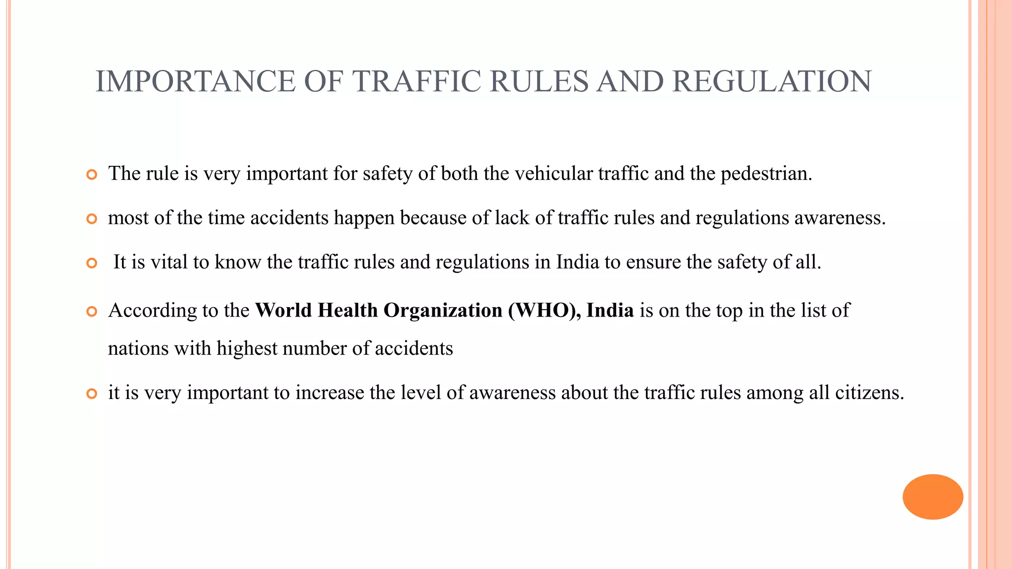 Traffic rules and regulation | PPTX