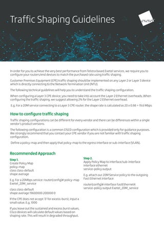 Traffic shaping guidelines | PDF | Computer Networking | Computing