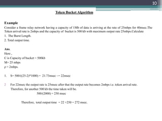 Leaky Bucket & Tocken Bucket - Traffic shaping | PPTX