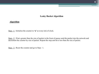 Leaky Bucket & Tocken Bucket - Traffic shaping | PPTX