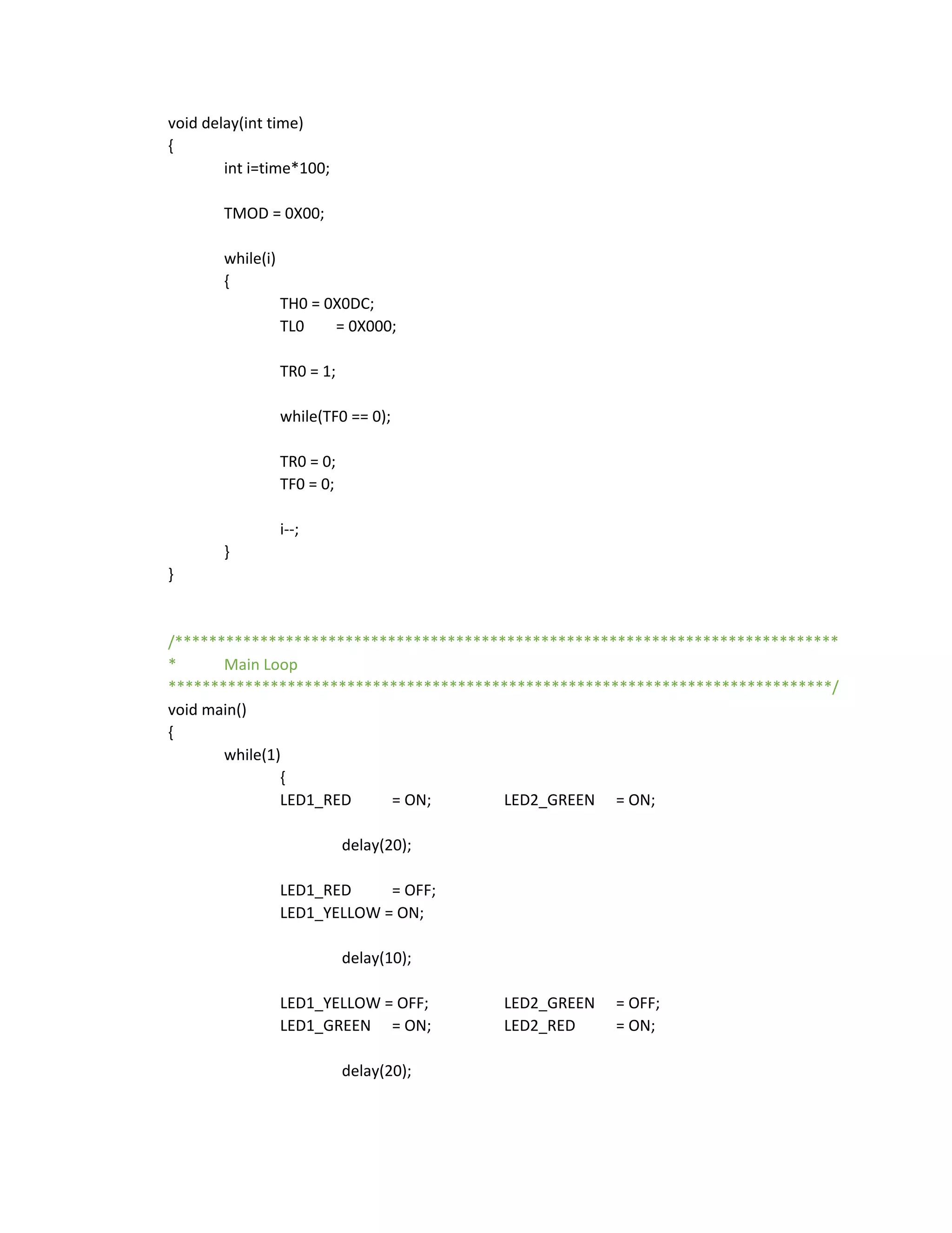 Traffic signal controller using at89 c52 microcontroller | PDF | Programming Languages | Computing