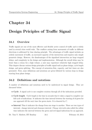 Traffic signal design (1) | PDF