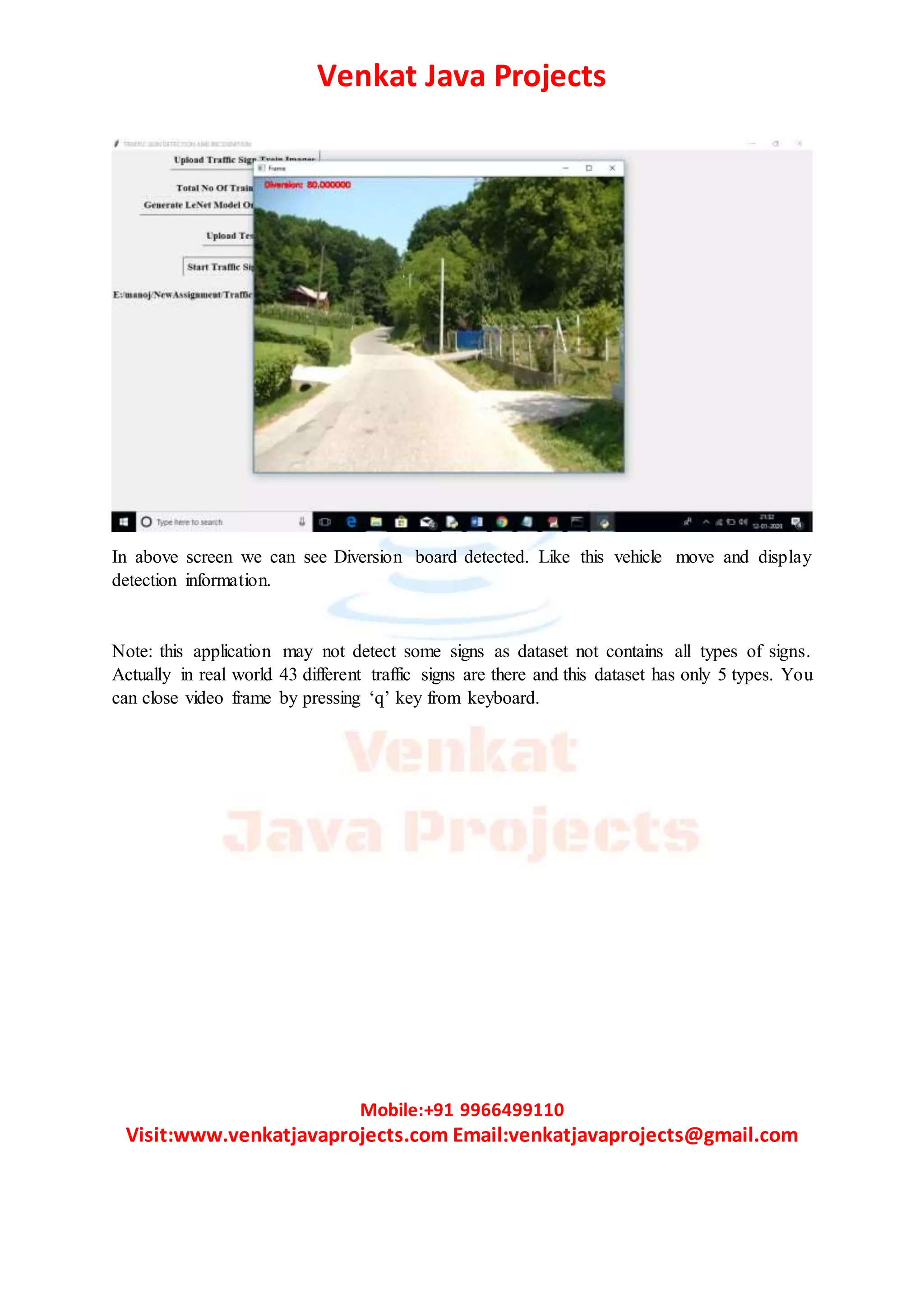 Traffic sign detection and recognition | DOCX