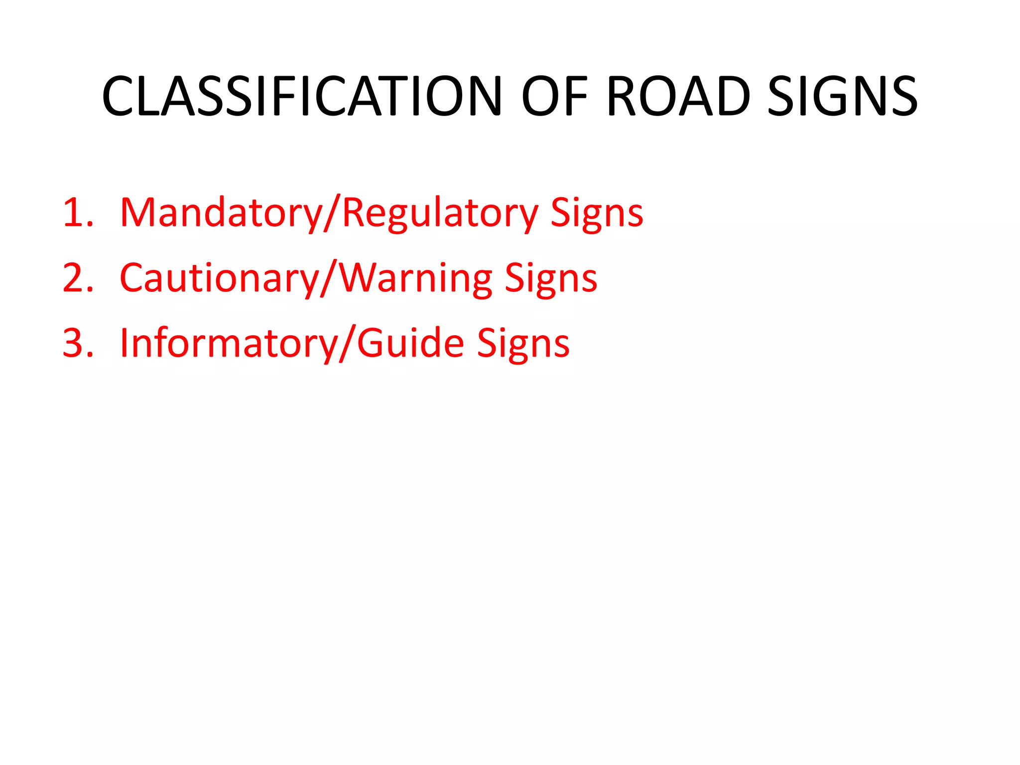 Road signs | PPTX
