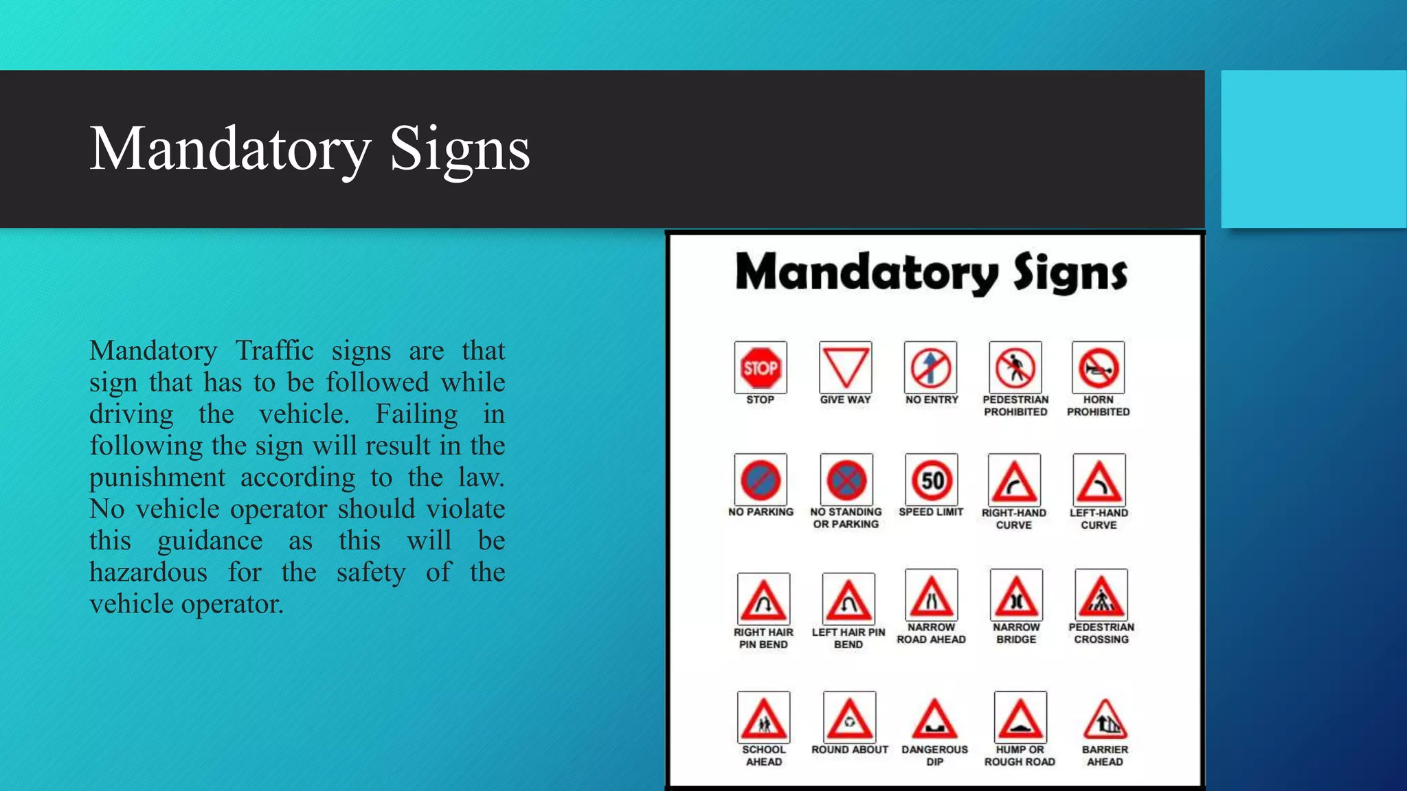 Types of Traffic signs | PPTX