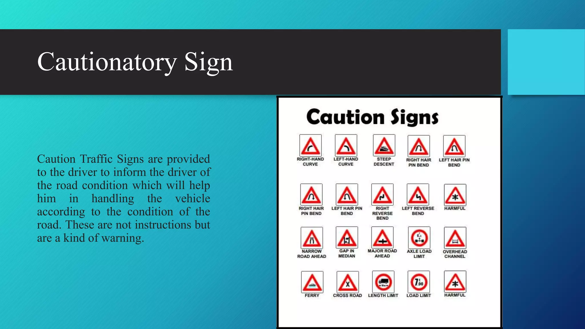 Types of Traffic signs | PPTX