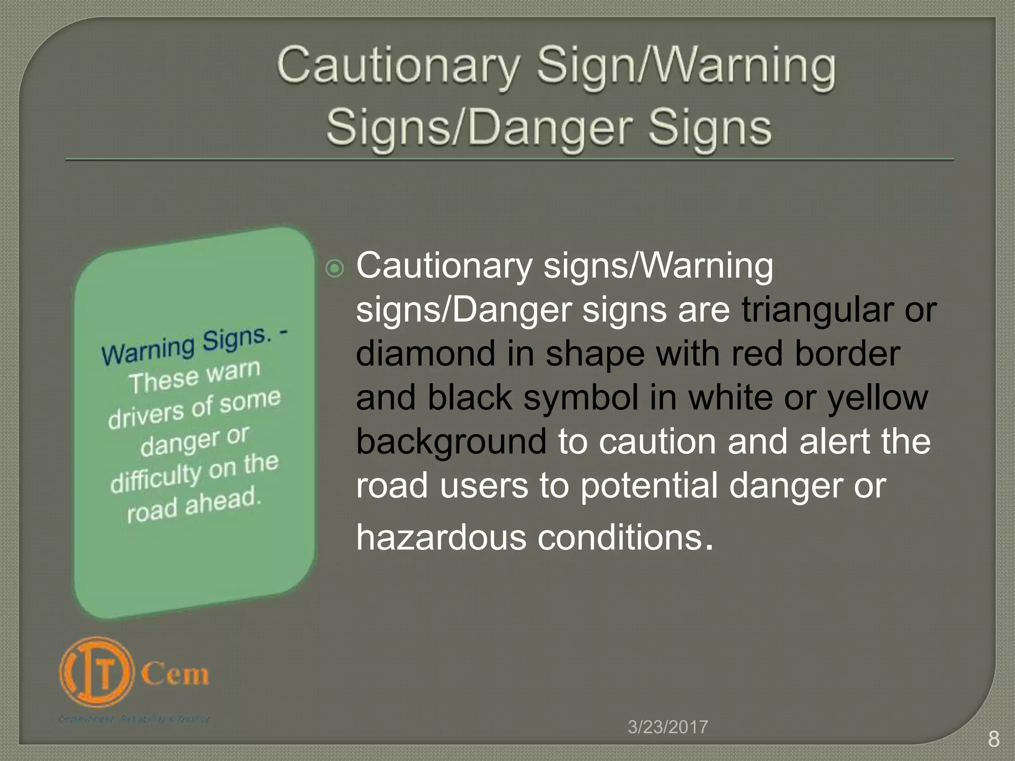 Trafficsigns psa | PPT