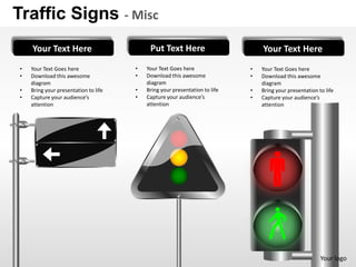 Traffic signs misc powerpoint presentation templates | PPTX