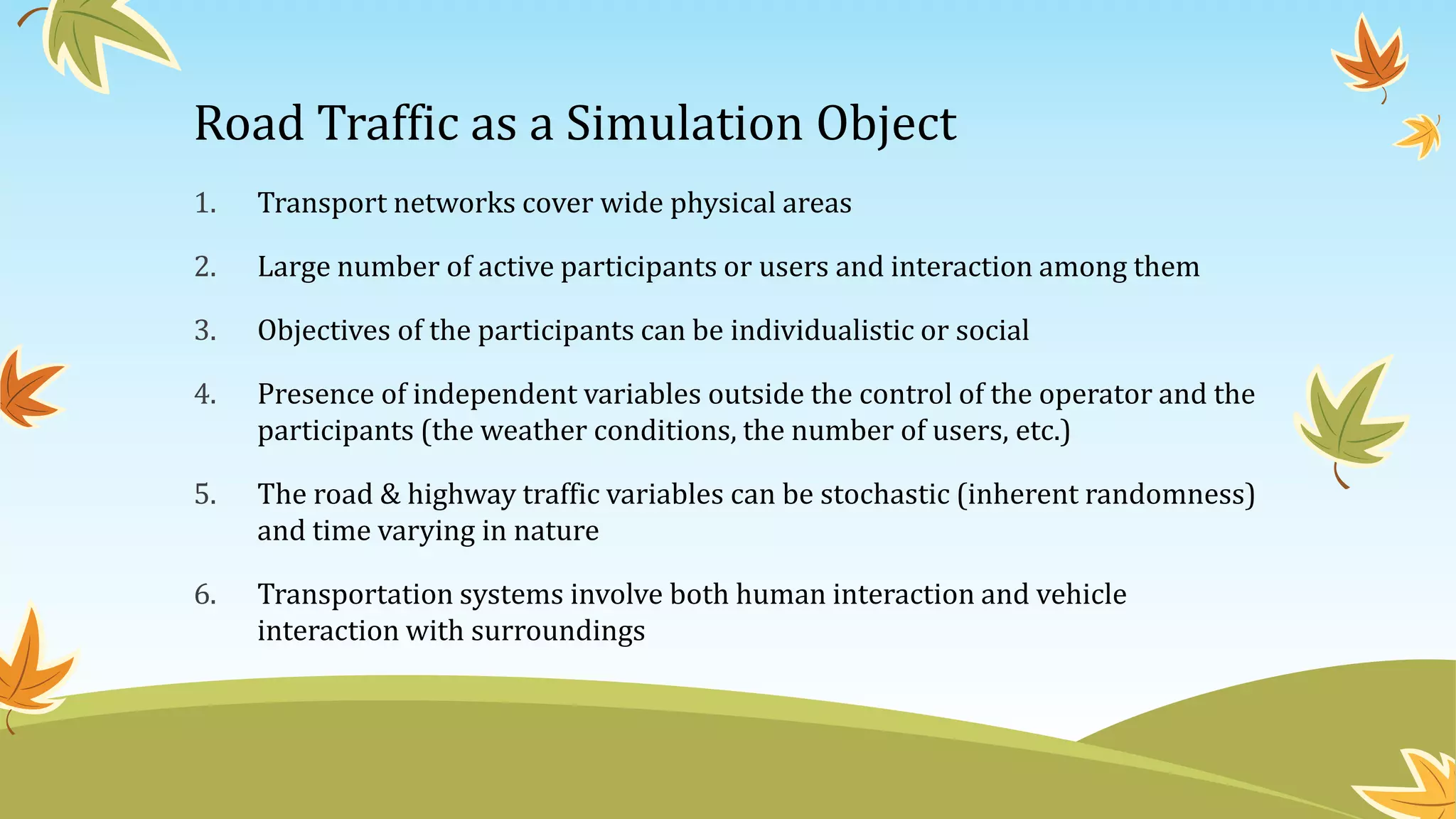 Traffic simulation | PPTX