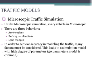 Traffic simulation and modelling | PPTX