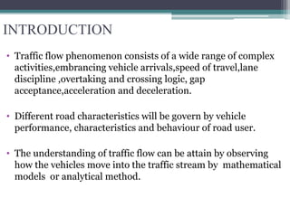 Traffic simulation and modelling | PPTX