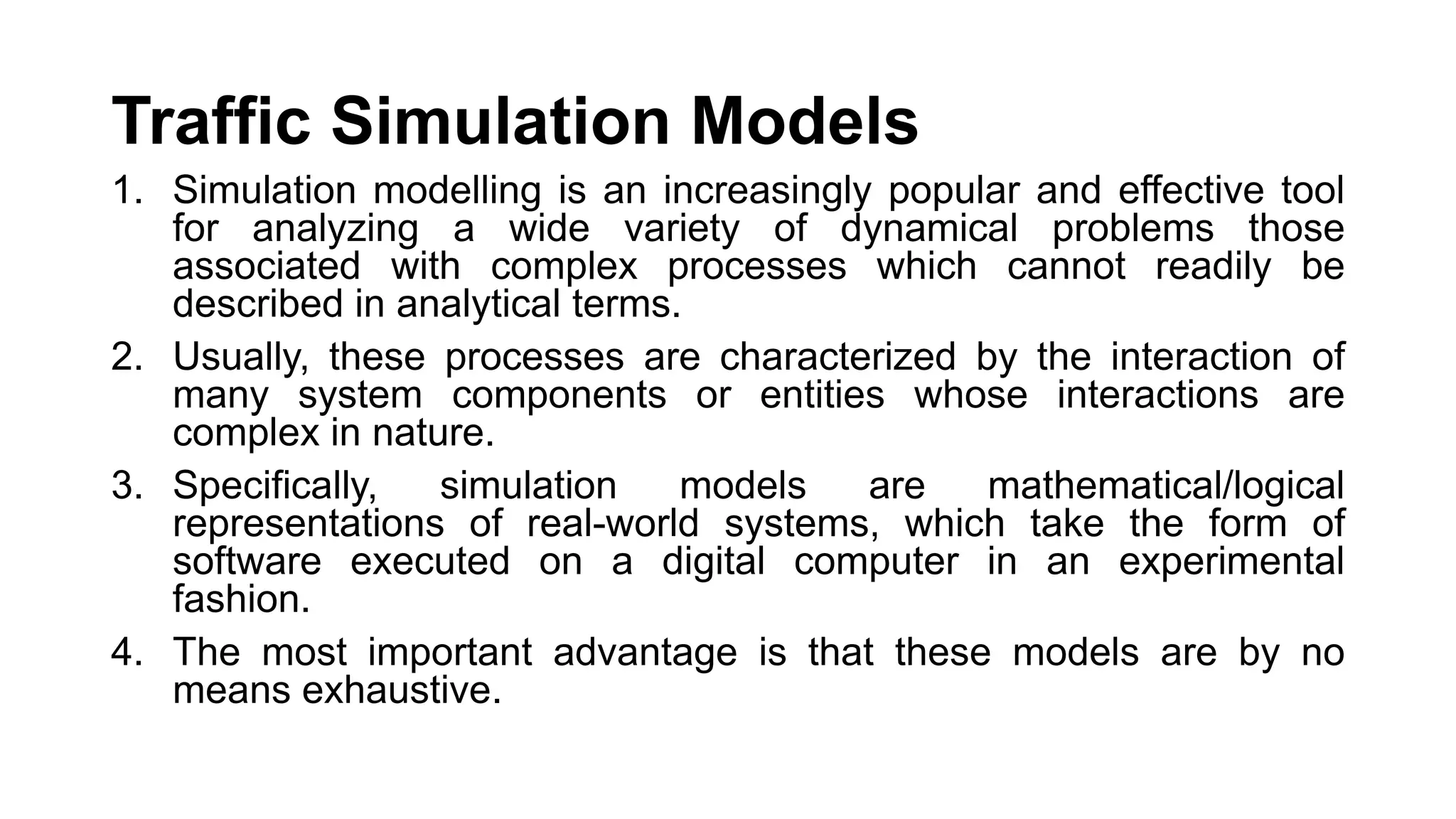 Traffic Simulation Model Pptx Physics Science