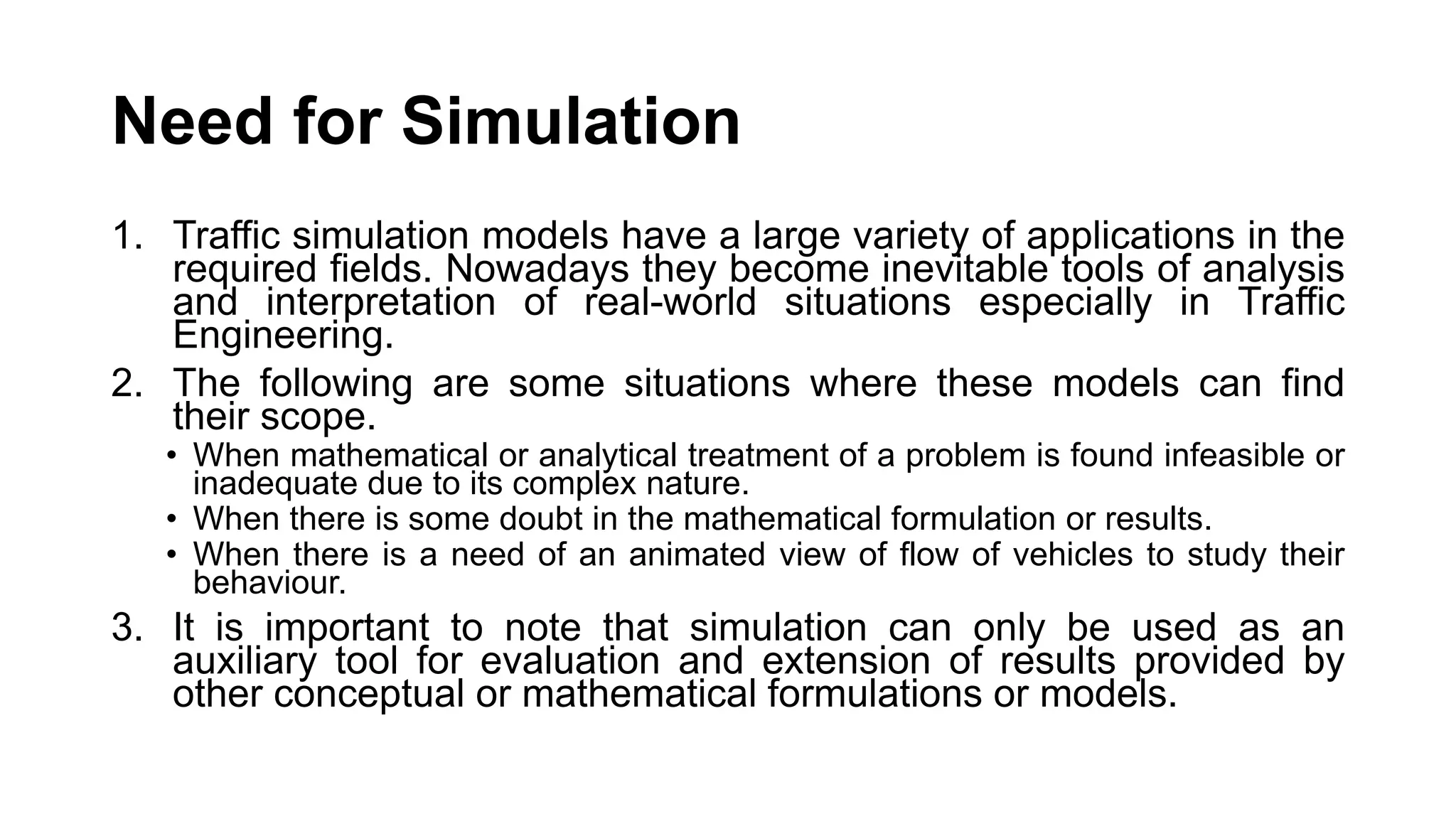 Traffic Simulation Model | PPTX | Physics | Science