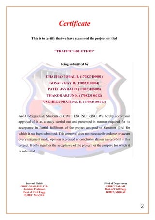 Traffic solution project report | PDF