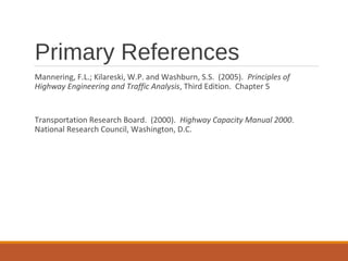 Traffic stream models | PPT