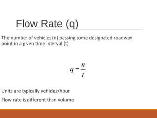 Traffic stream models | PPT