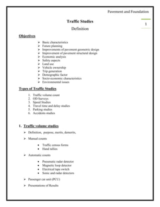 Traffic Studies, Traffic Signs, Traffic Signals.docx