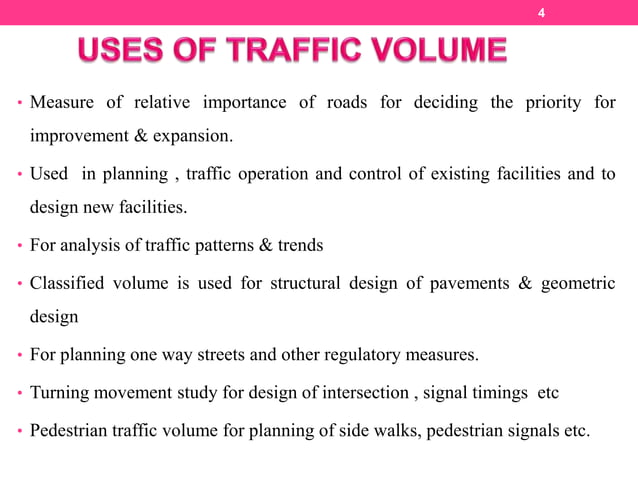 Traffic studies volume study | PPTX