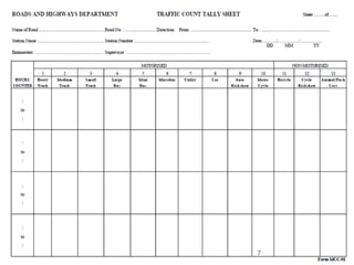 Traffic studies volume study | PPTX