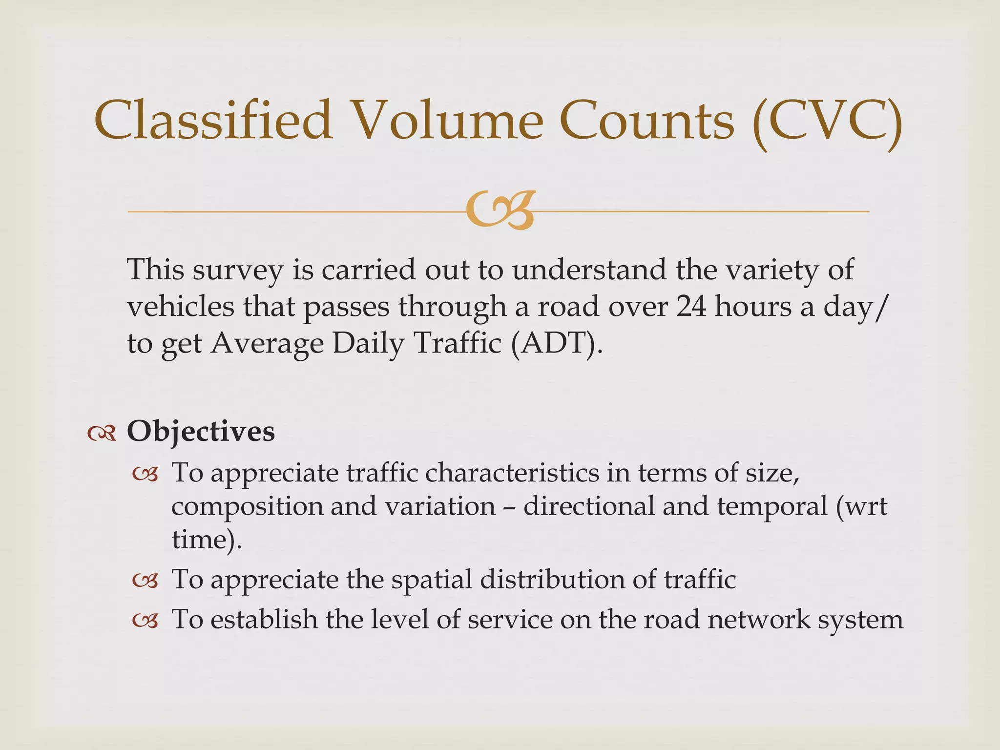Traffic & Transportation surveys | PDF