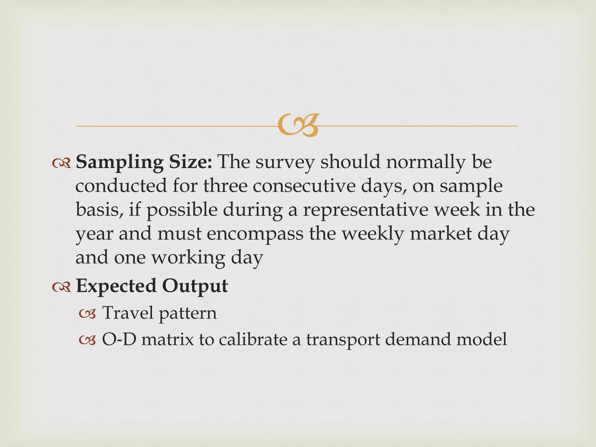 Traffic & Transportation surveys | PDF