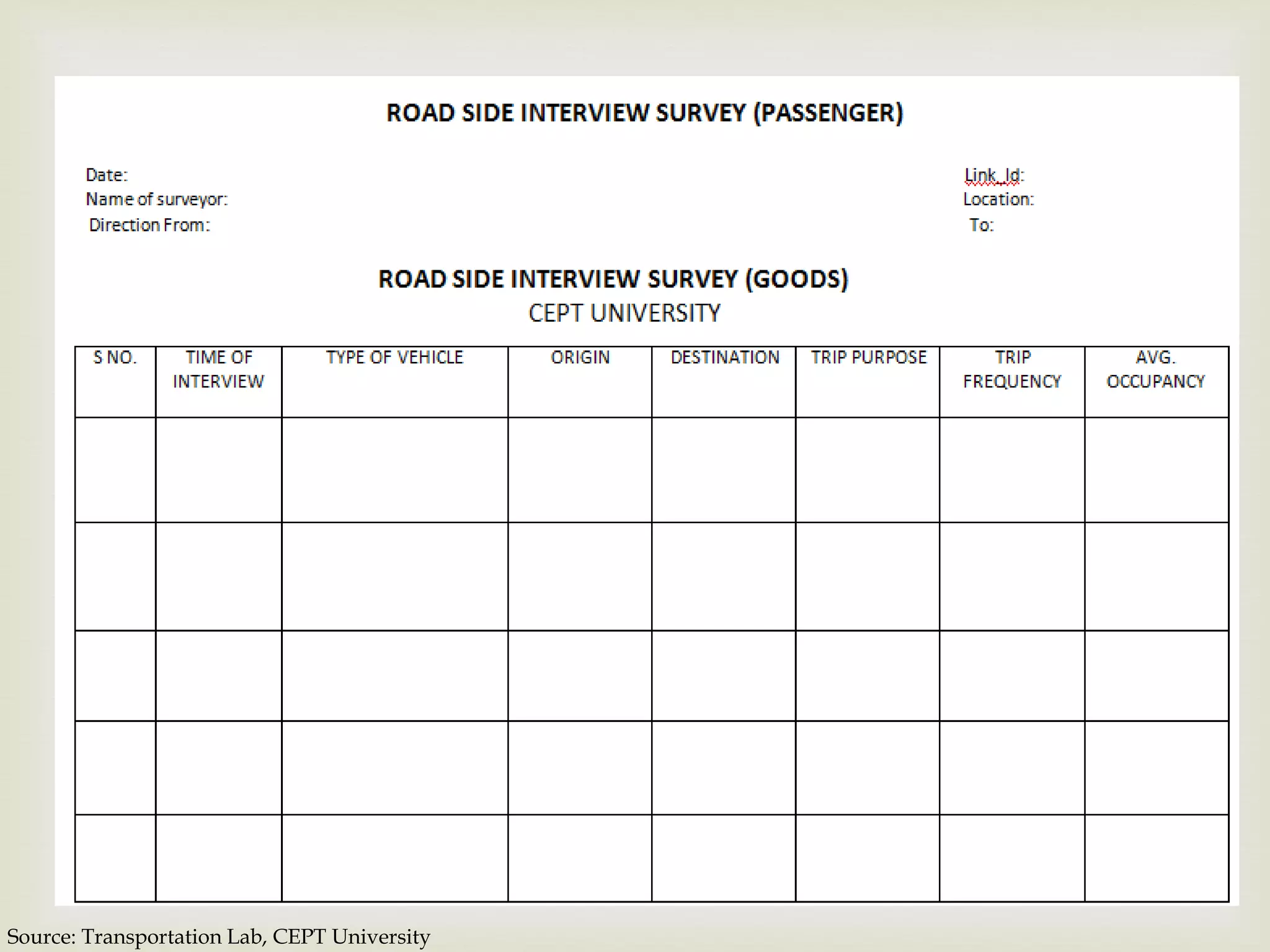 Traffic & Transportation surveys | PDF