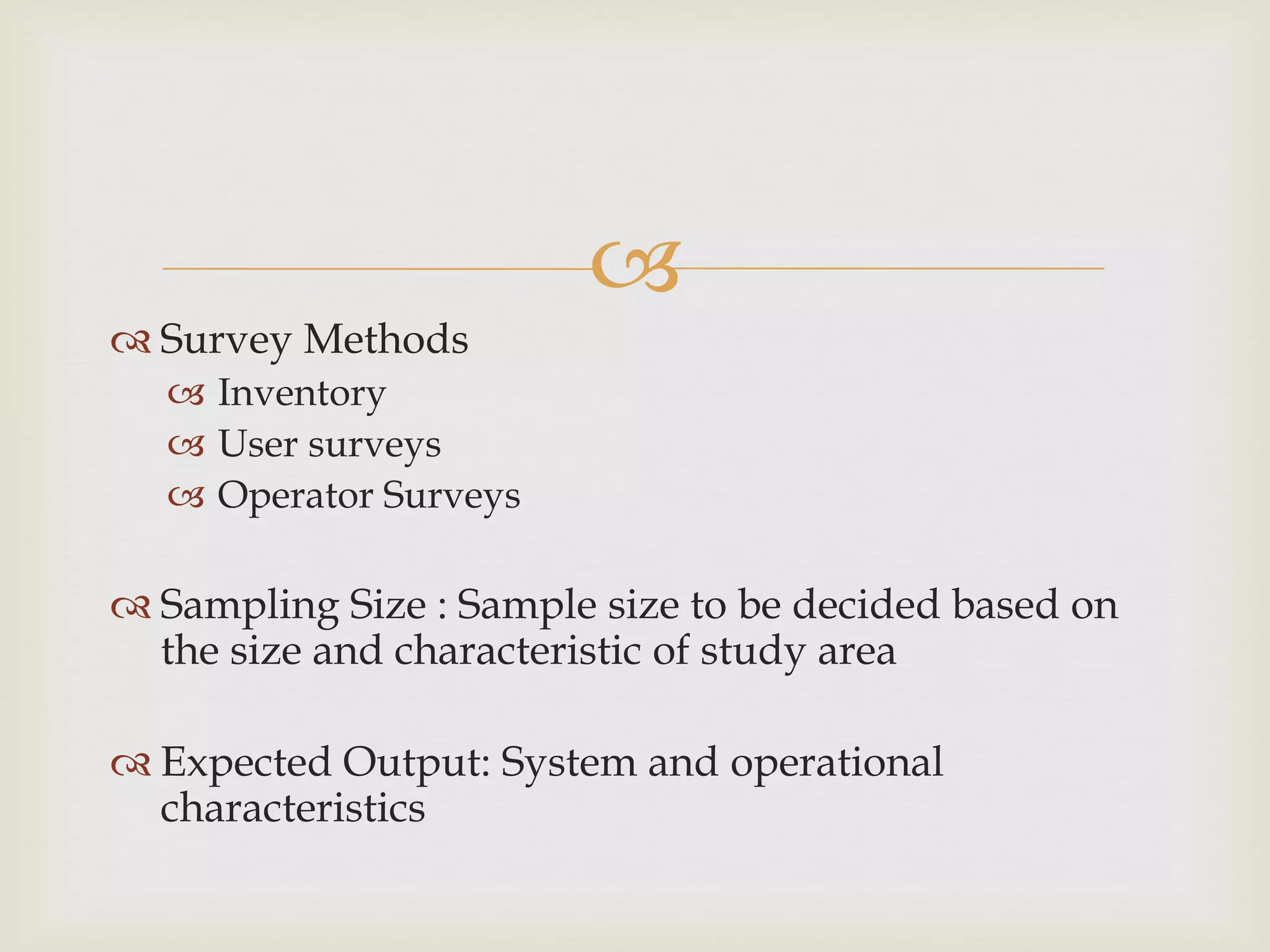 Traffic & Transportation surveys | PDF