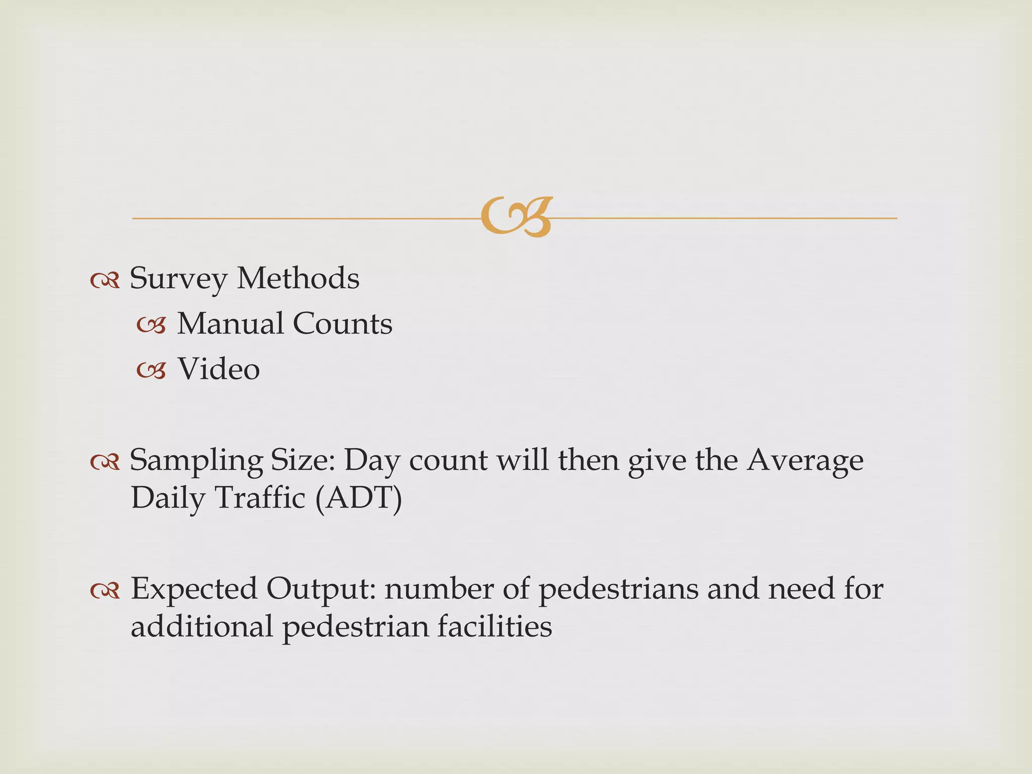 Traffic & Transportation surveys | PDF