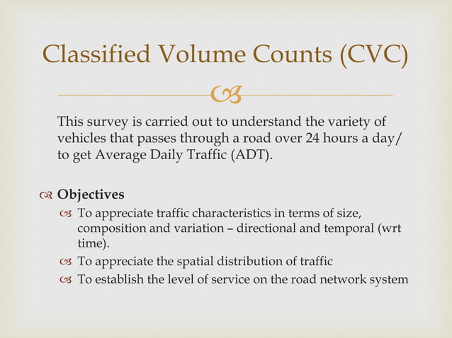 Traffic & Transportation surveys | PDF