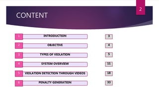 Traffic voilation detection in videos | PPTX