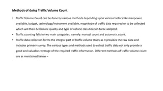 Traffic volume count .pptx | Automotive