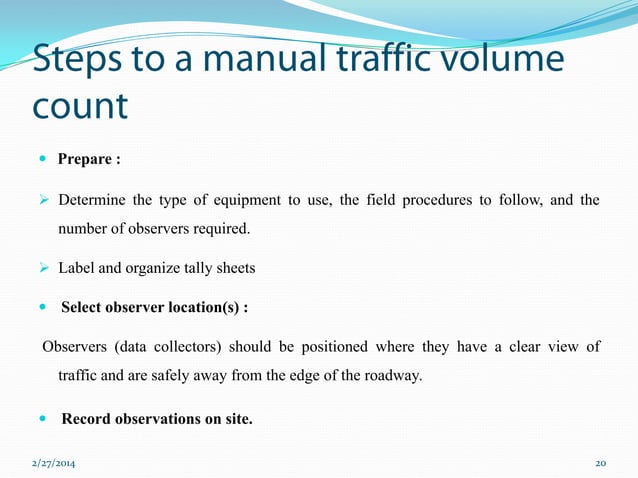 Traffic Volume Studies | PPTX | Civil Engineering Industry | Industries