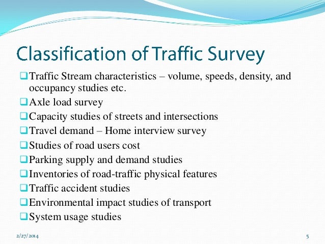 Traffic Volume Studies