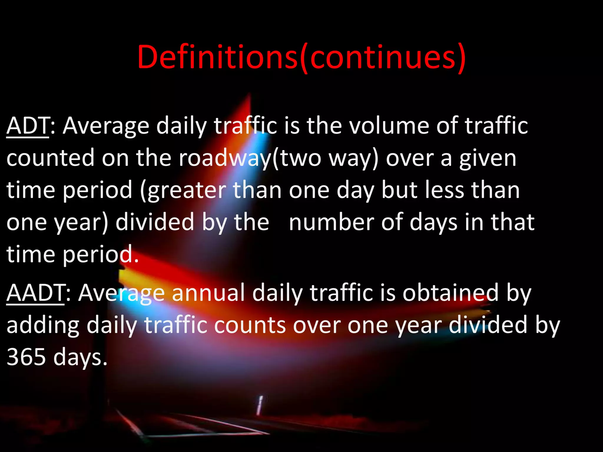Traffic volume study | PPTX
