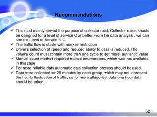 Traffic volume study | PPTX