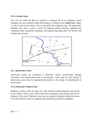 Traffic volume study report by pronob ghosh buet 1204011 | PDF