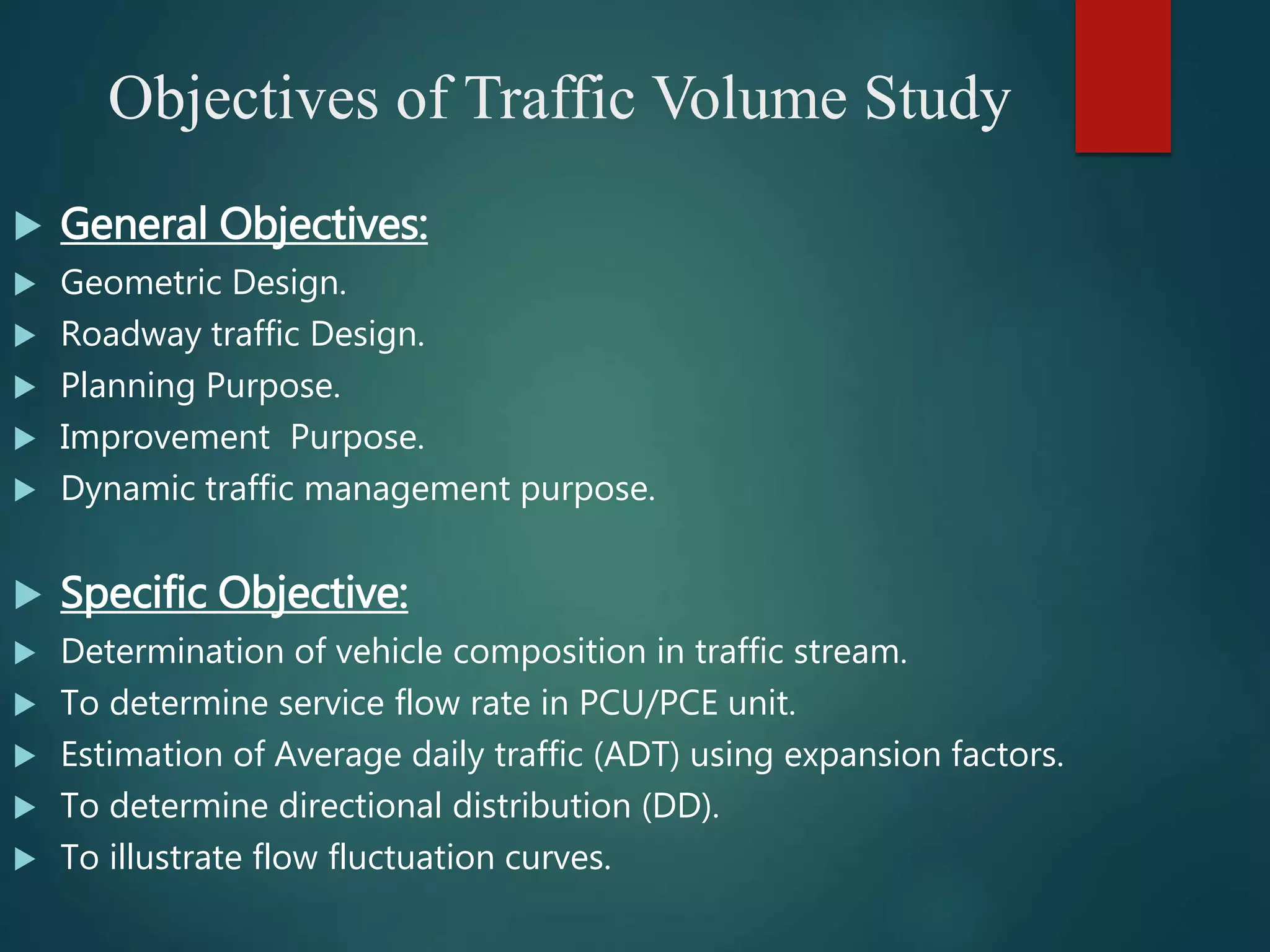 Traffic volume survey | PPTX