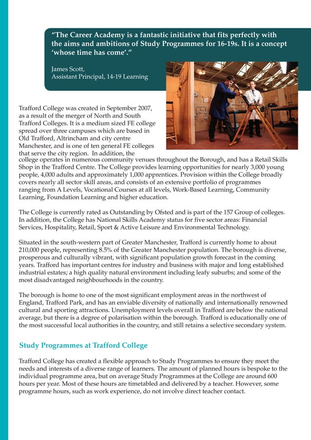 Trafford College - Study Programmes | PDF