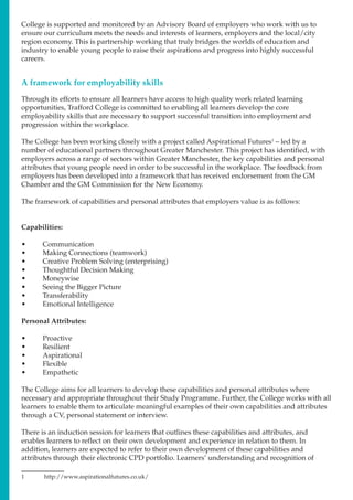 Trafford College - Study Programmes | PDF