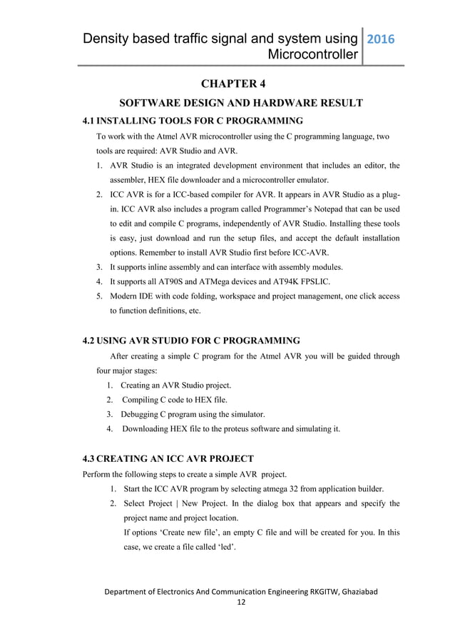 Density Based Traffic signal system using microcontroller | PDF