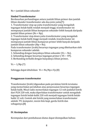 Trafo dan-jenisnya | PDF