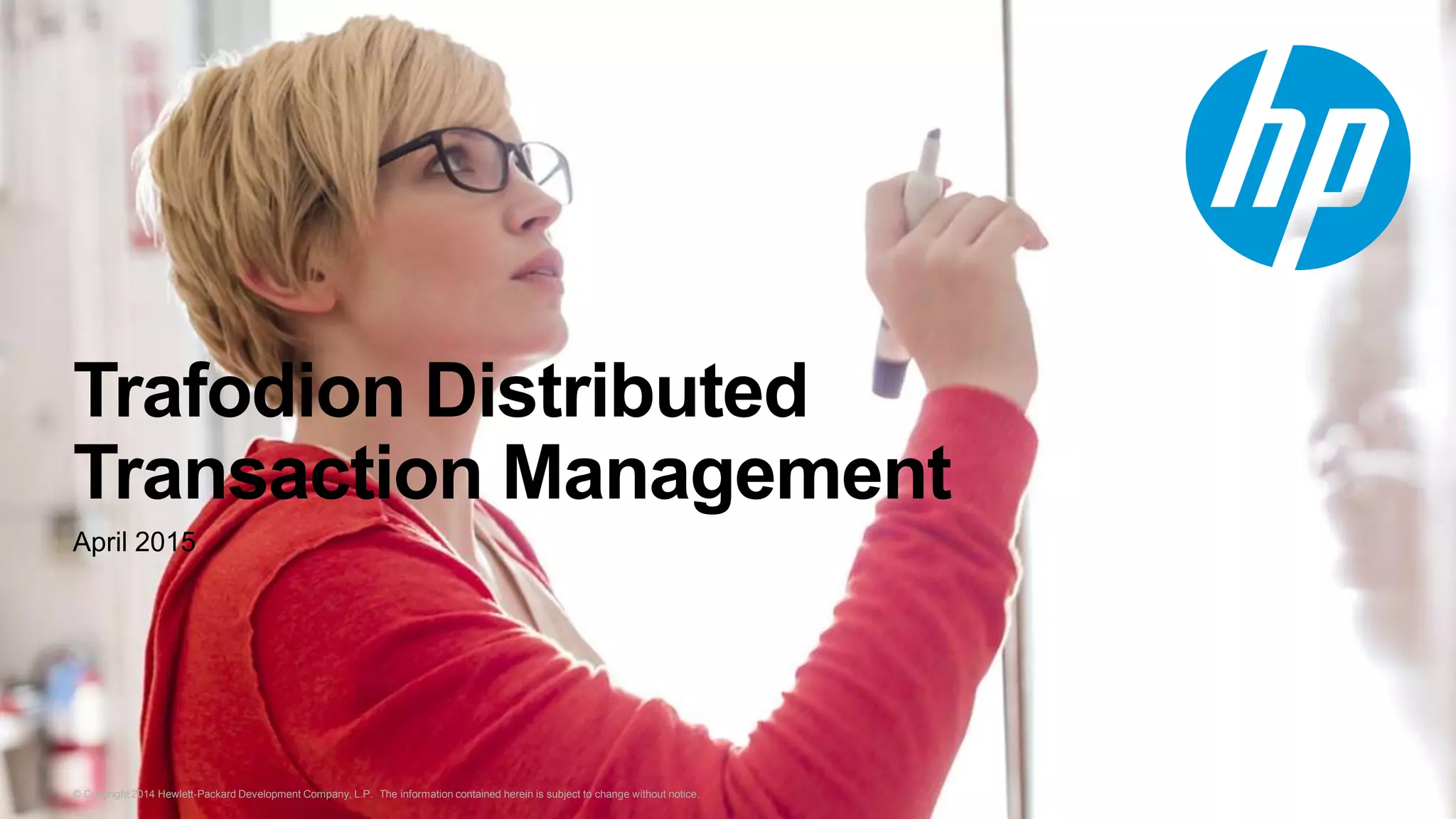 Trafodion Distributed Transaction Management | PPT