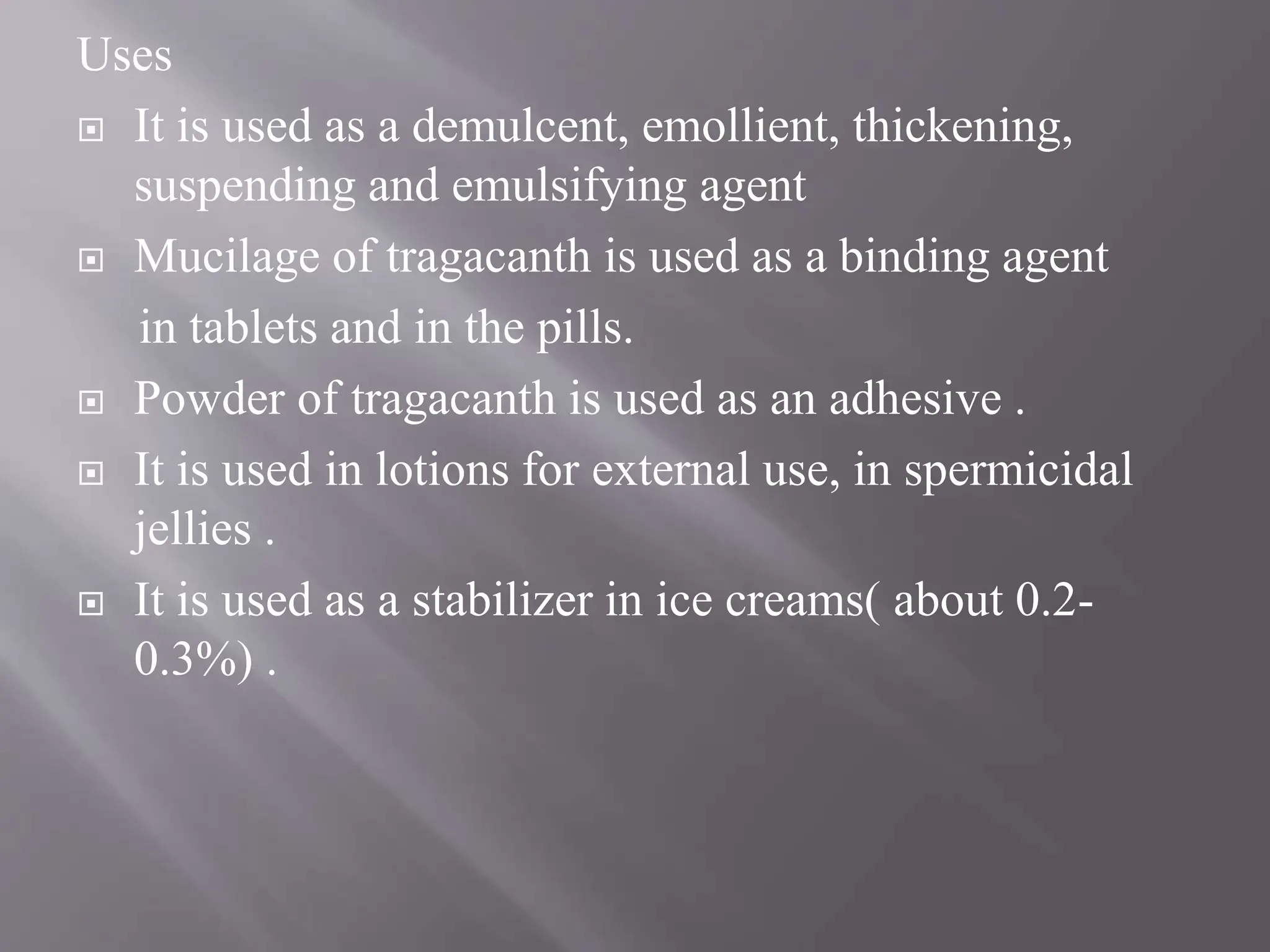 TRAGACANTH-1.pptx carbohydrates pharmacognosy | PPTX