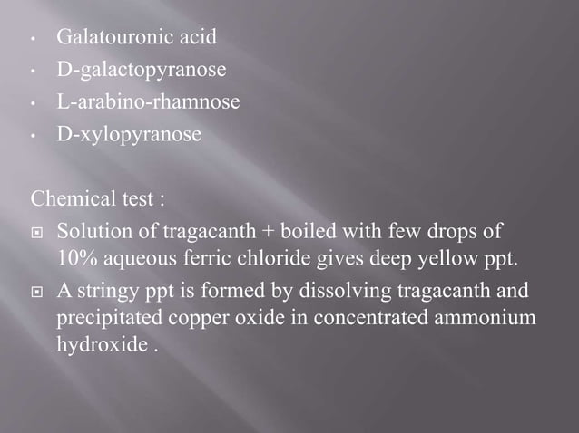 TRAGACANTH-1.pptx carbohydrates pharmacognosy | PPT